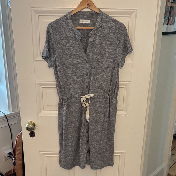 Lou & Grey | Dresses | Lou Grey Heathered Gray Mini Dress | Poshmark